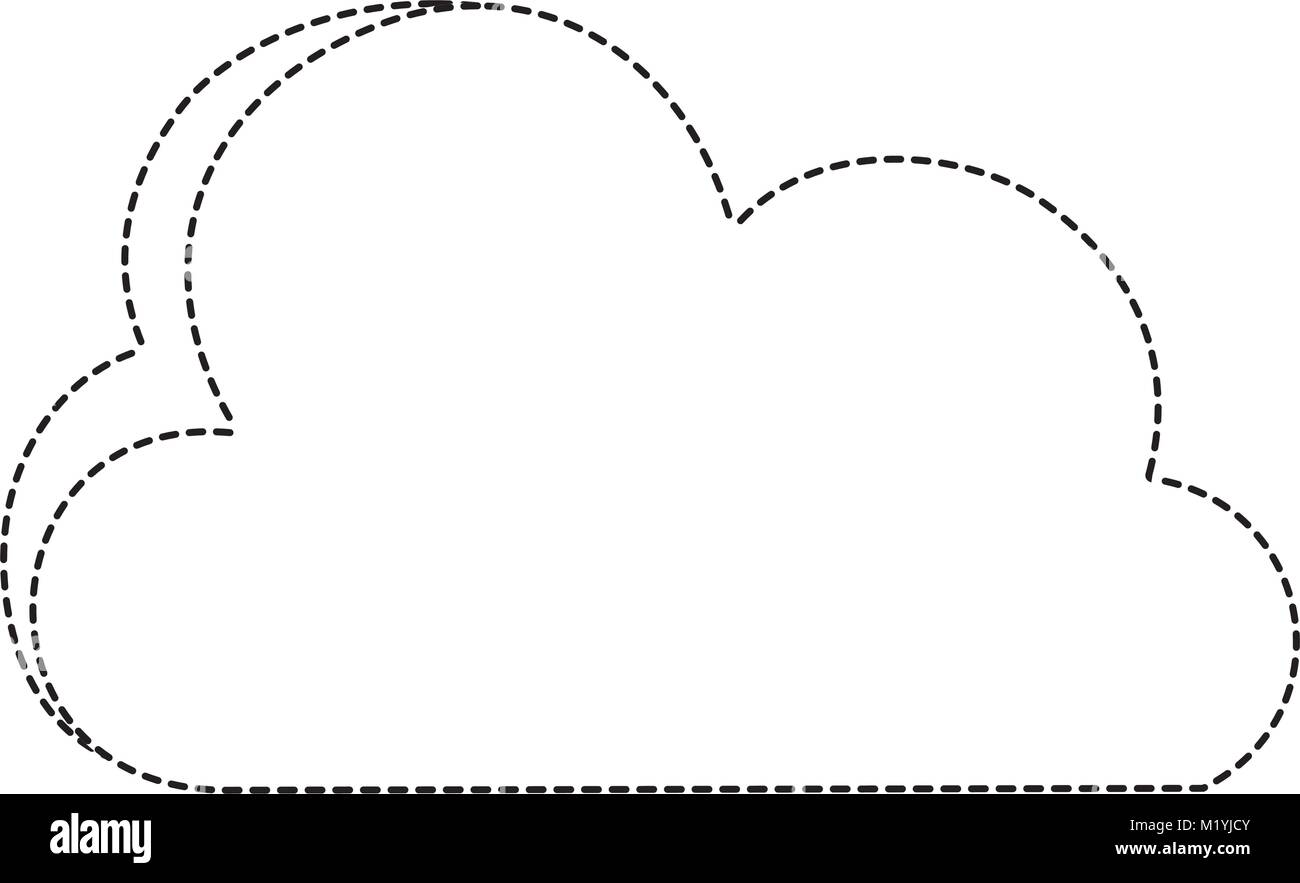 dotted shape nice cloud nature weather icon Stock Vector Image & Art ...