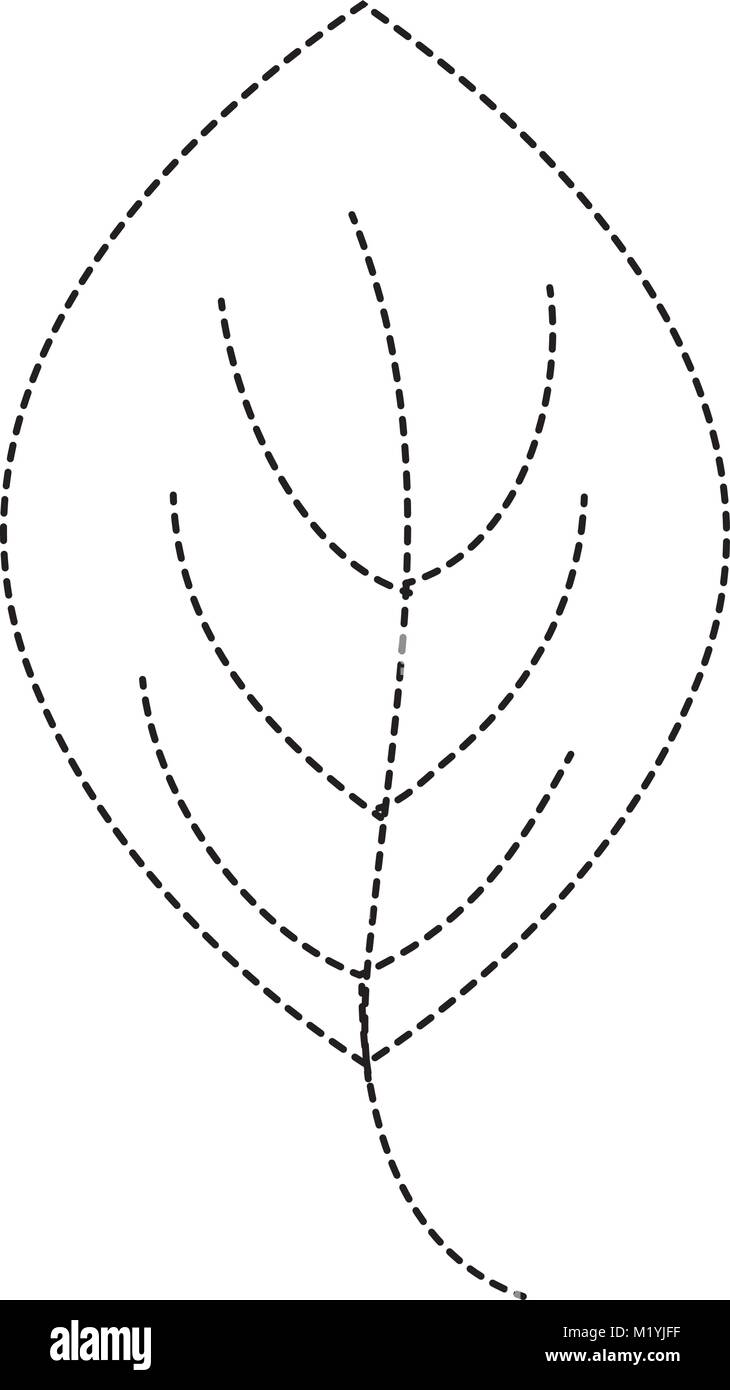 dotted shape plant tropical leaf nature design Stock Vector Image & Art ...