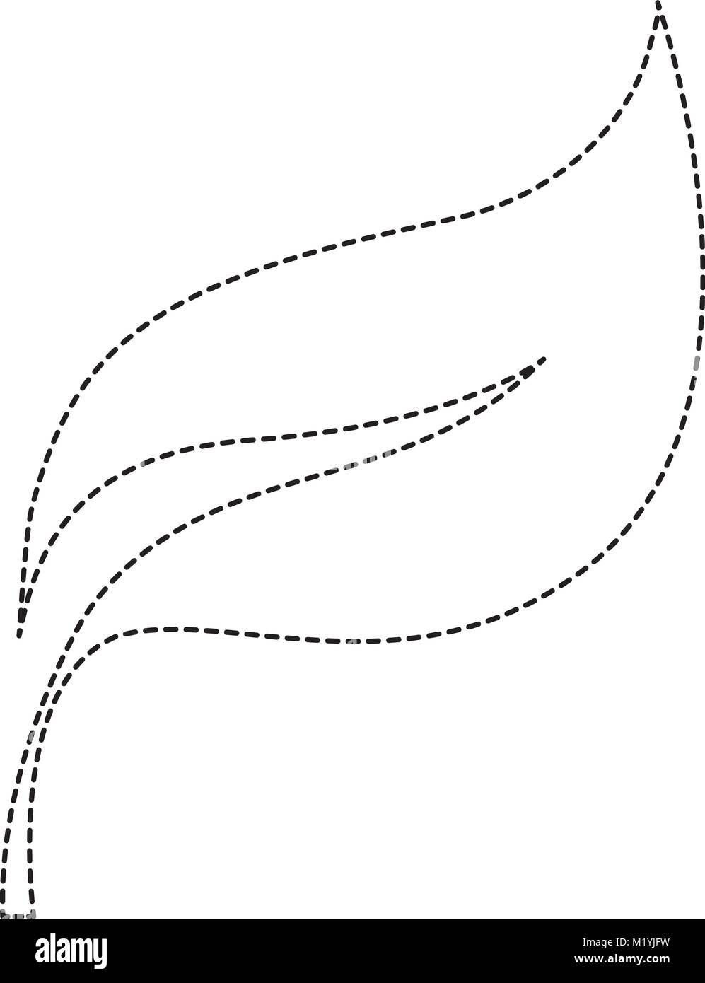 dotted shape nature exotic plant leaf design Stock Vector Image & Art ...