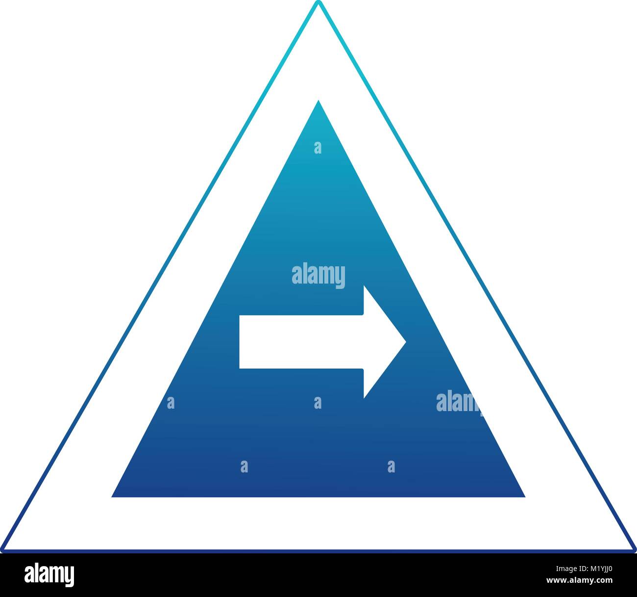 Hazard triangle blue Stock Vector Images - Alamy