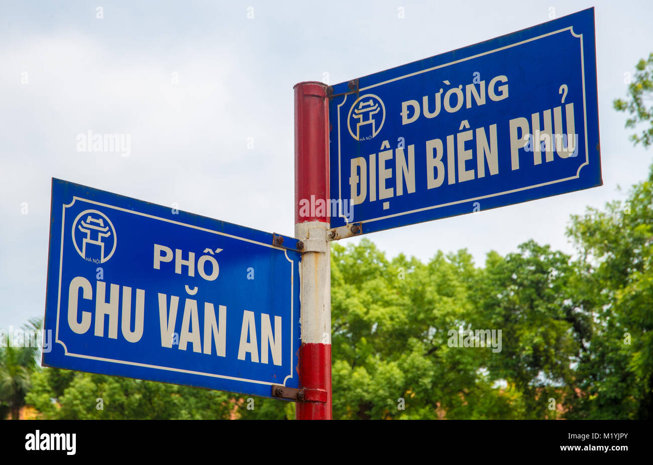 Sign for Dien Bien Phu street in Hanoi Vietnam Stock Photo - Alamy