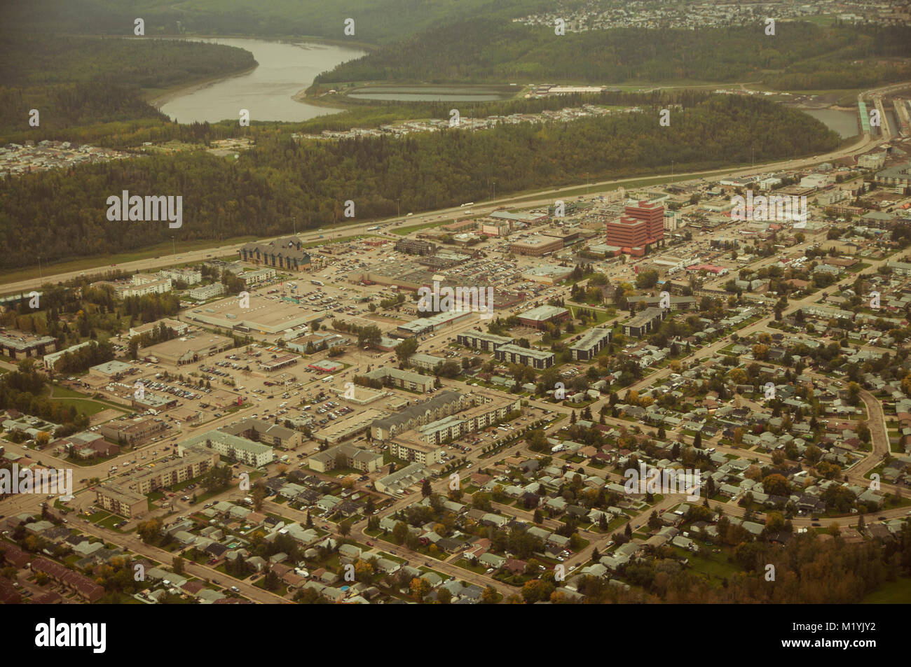 Aerial view of Fort McMurray,Alberta,Canada Stock Photo - Alamy