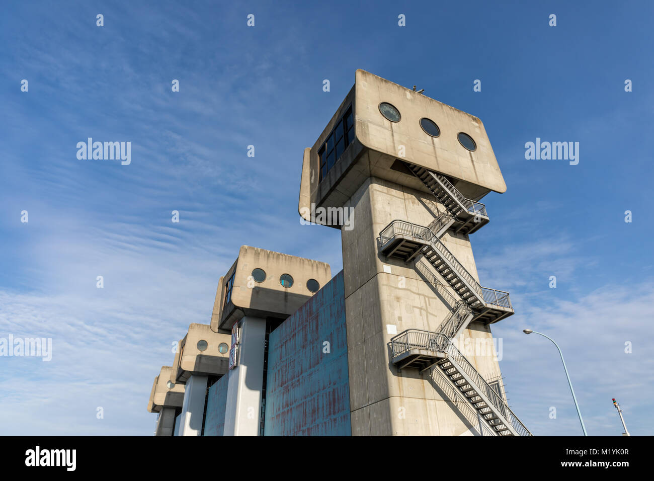 Iwabuchi Water Gate (blue); Kita, Tokyo Stock Photo - Alamy