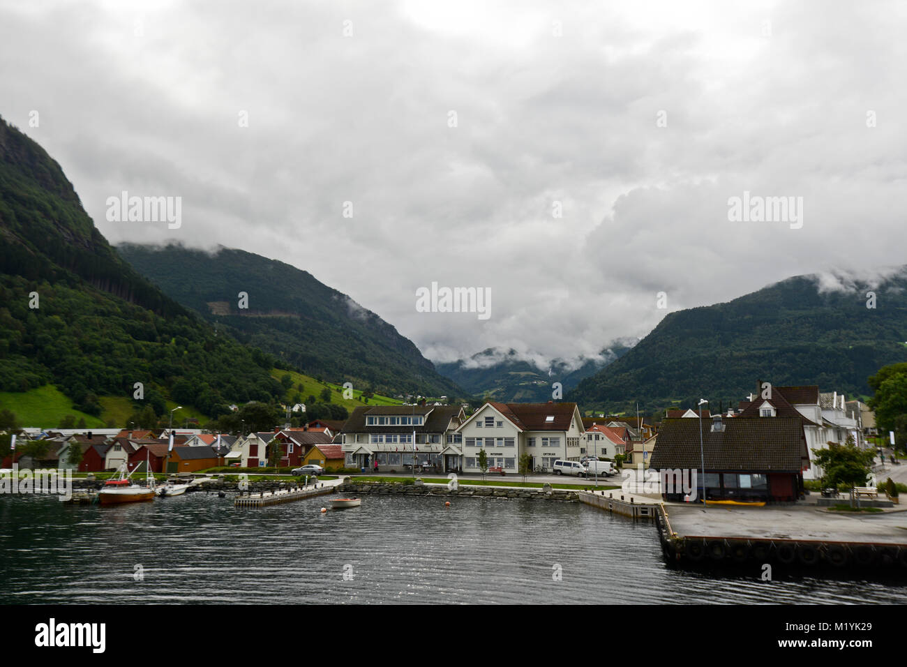 Balestrand harbour, Norway Stock Photo - Alamy