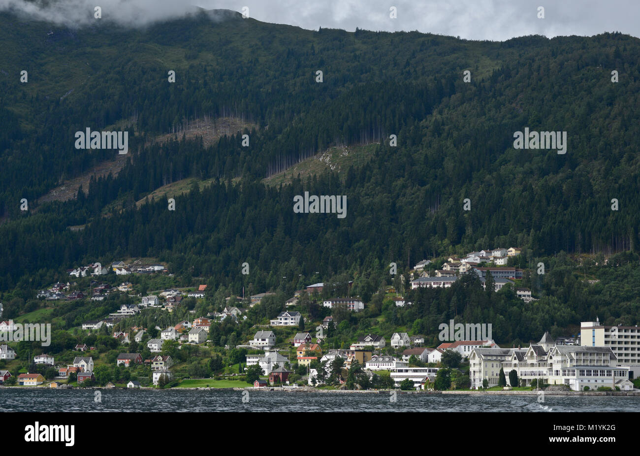 Panoramic view of Balestrand, Norway Stock Photo - Alamy