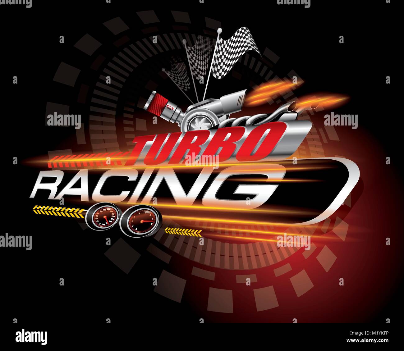TURBO RACING ICON CONCEPT VECTOR Stock Vector Image & Art - Alamy
