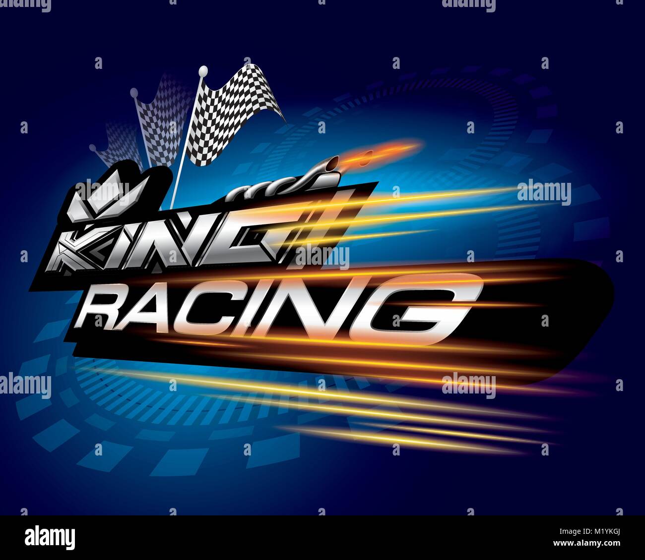 King racing concept vector Stock Vector Image & Art - Alamy