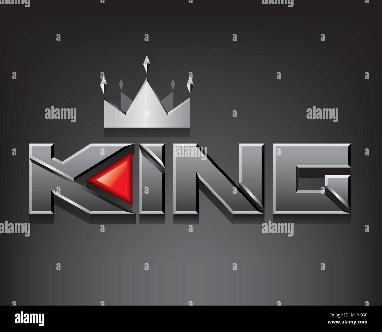 King typography with crown emblem design vector Stock Vector Image ...