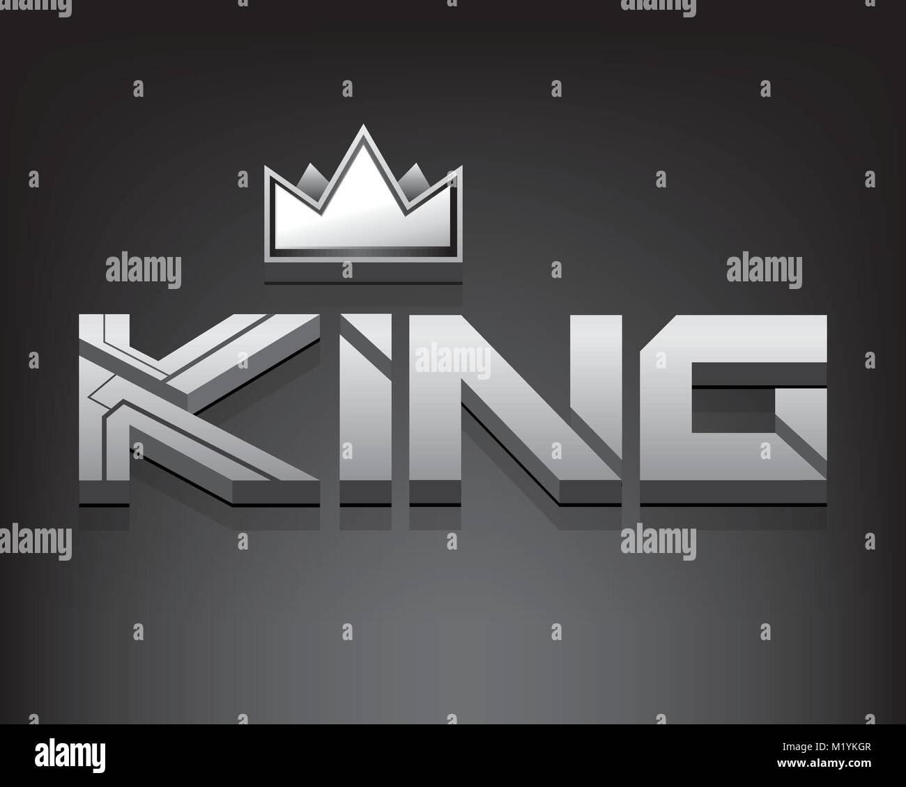 King typography with crown emblem design vector Stock Vector Image ...