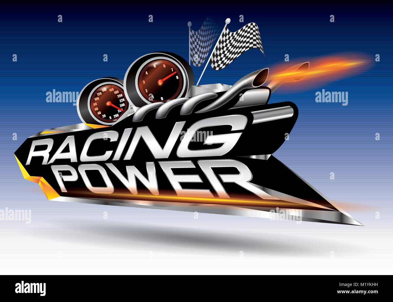 Racing power with Checkered Flags Concept Vector Stock Vector Image ...