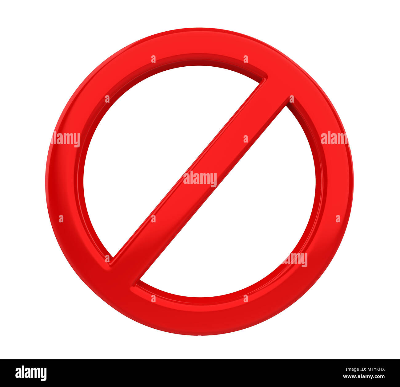 Red Forbidden Sign Isolated Stock Photo - Alamy