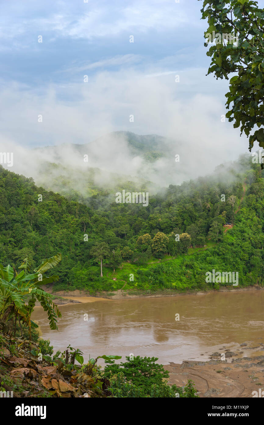 Salween river in Mae Hong Son province between Thailand and Myanmar ...