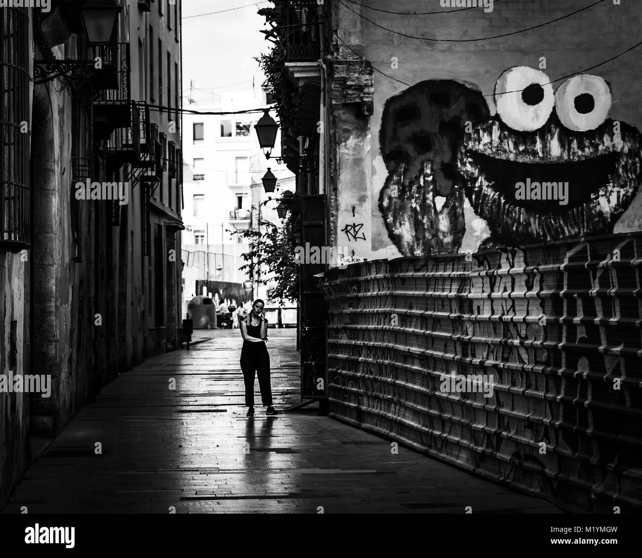 valencia street scenes Stock Photo - Alamy