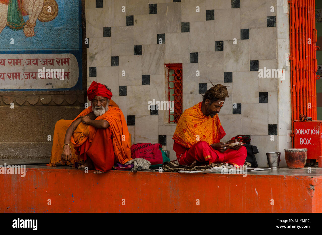Sadhus in Varanasi, Uttar Pradesh, India Stock Photo - Alamy