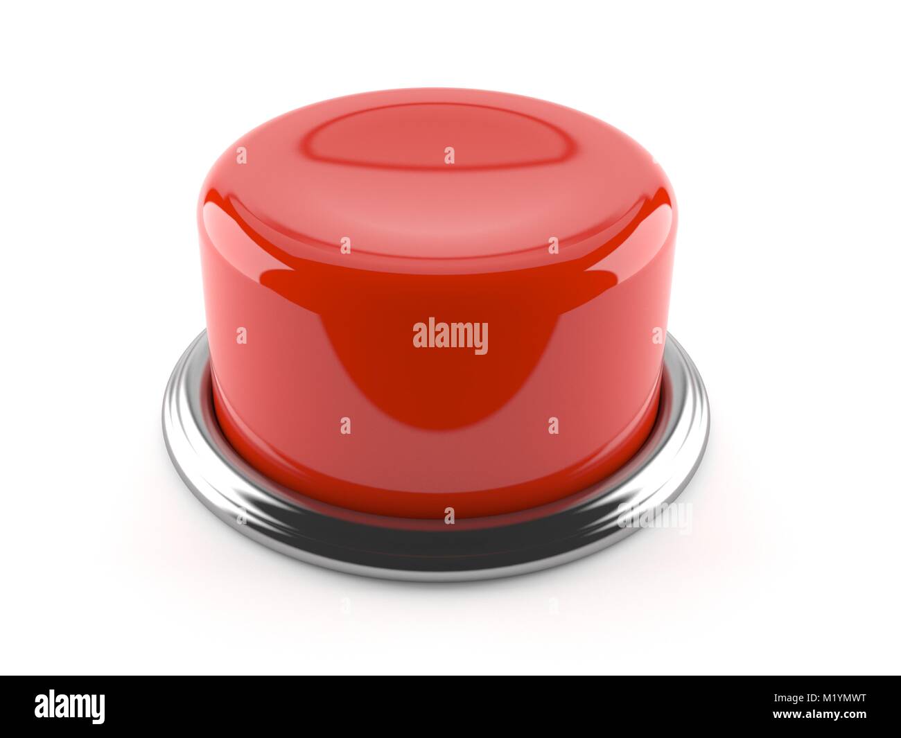 Push button isolated on white background Stock Photo - Alamy
