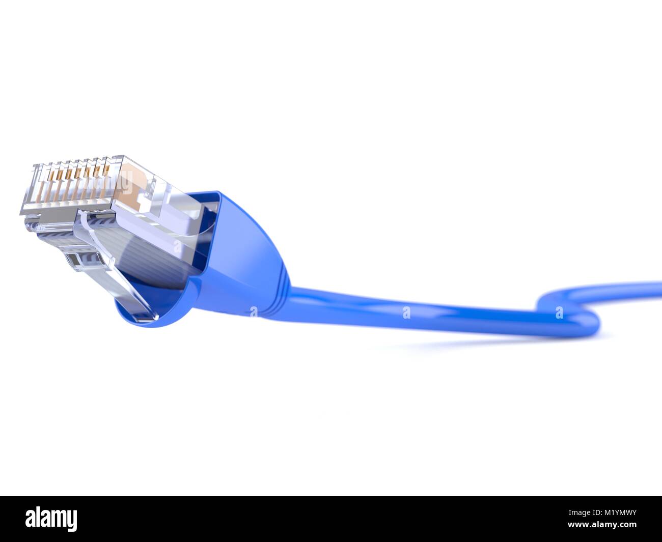 Network cable isolated on white background Stock Photo - Alamy