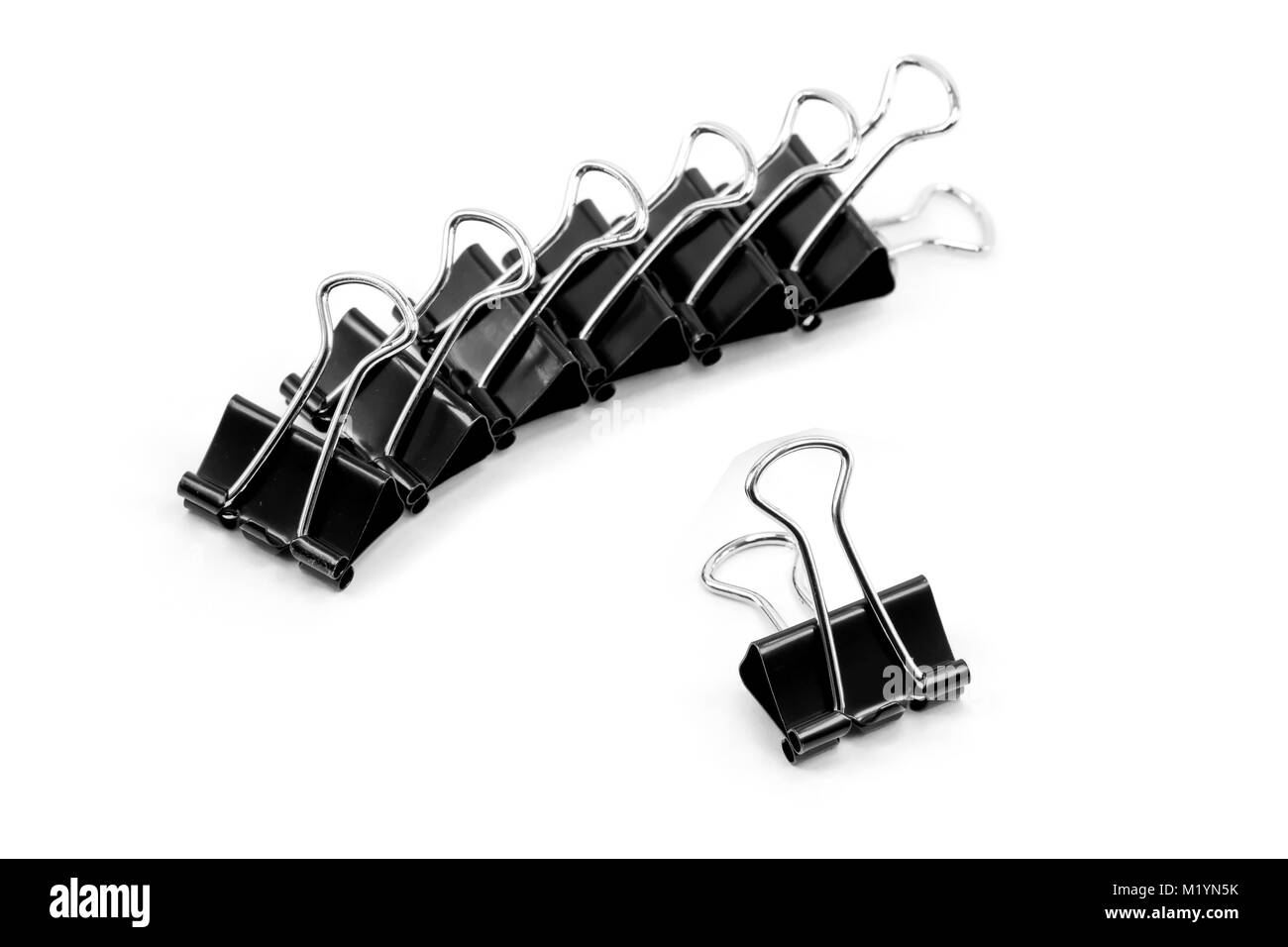 Binder clip, Paper clip isolated on white background Stock Photo - Alamy