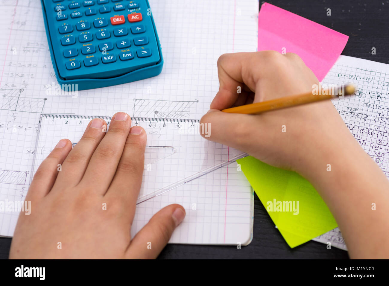 Child close up drawing ruler hi-res stock photography and images - Alamy