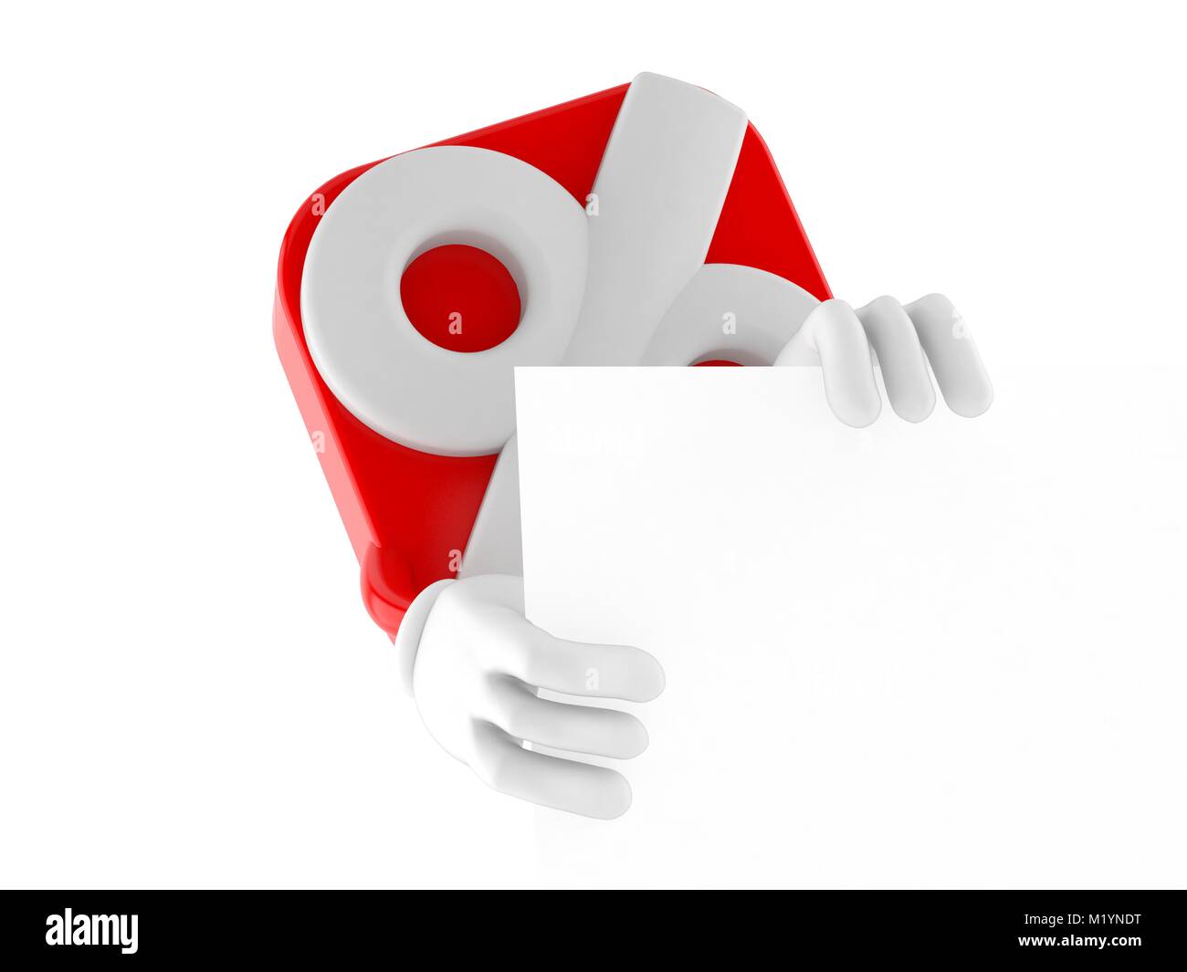 Percent character isolated on white background Stock Photo - Alamy