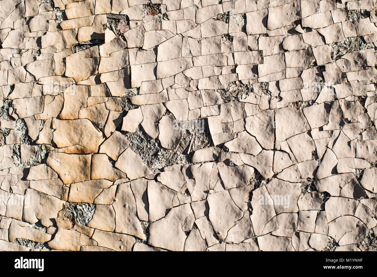 Wooden background with cracked paint. Sin light Stock Photo - Alamy