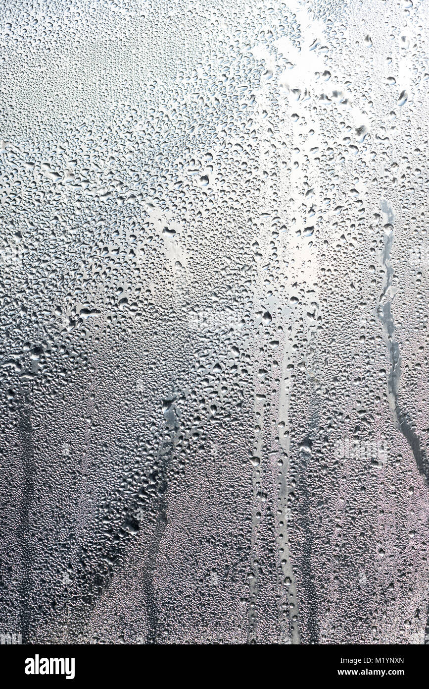 Condensation on the window. Winter Stock Photo - Alamy