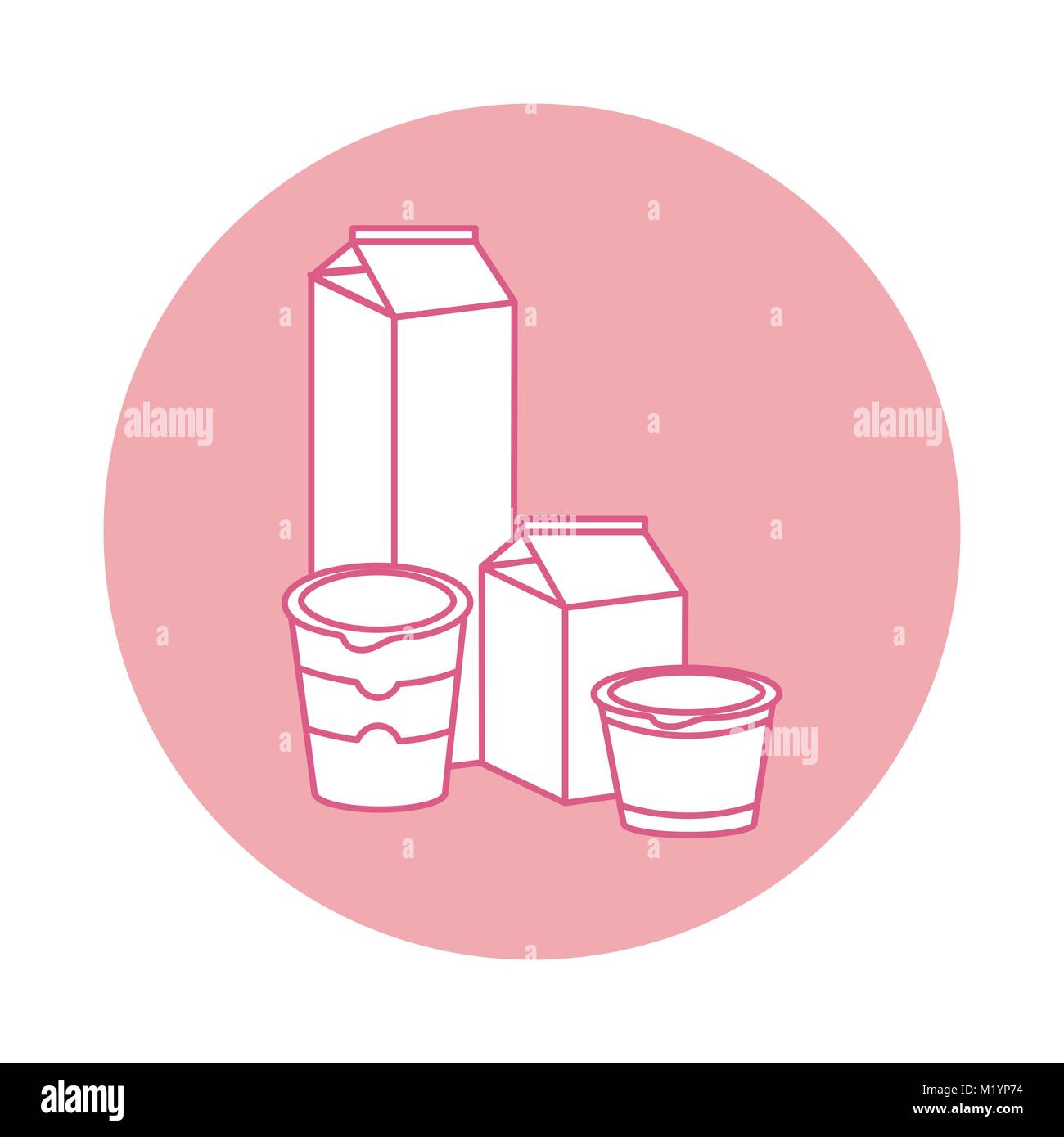Different dairy products. Design for banner, poster or print Stock ...