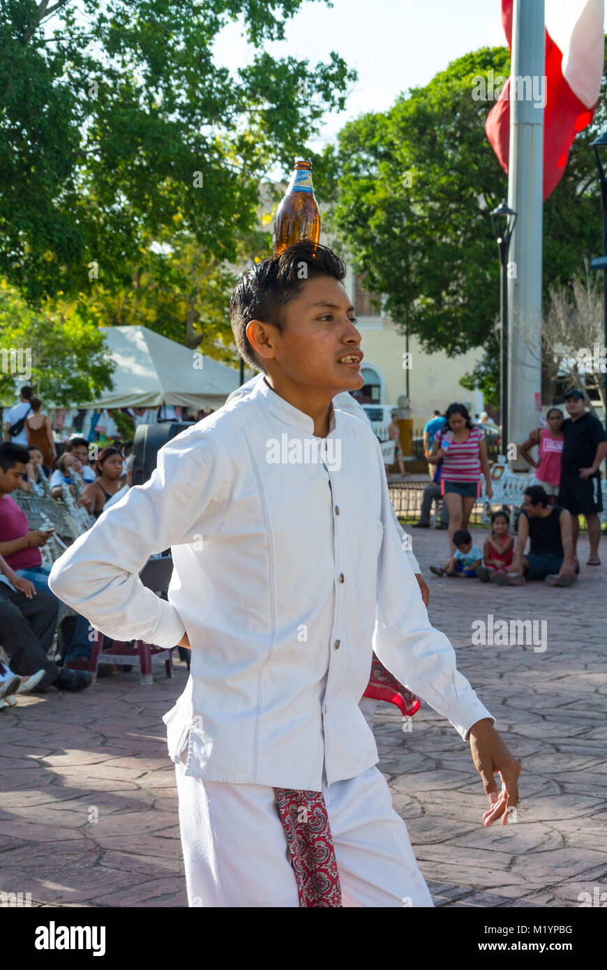 Valladolid, Yucatan, 22th of May 2017 Mexico, Mexican male dancers with ...