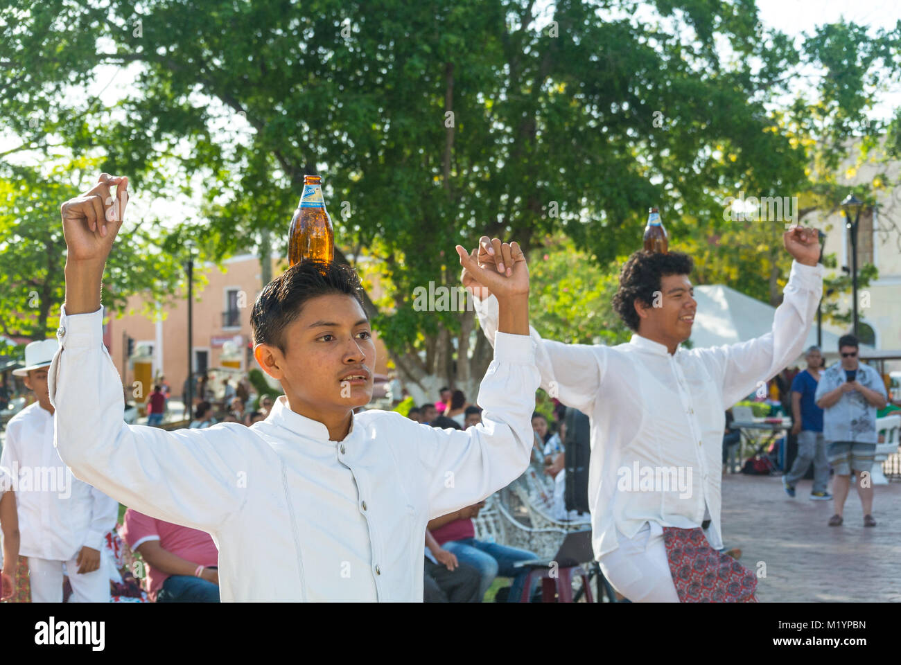 Valladolid, Yucatan, 22th of May 2017 Mexico, Mexican male dancers with ...