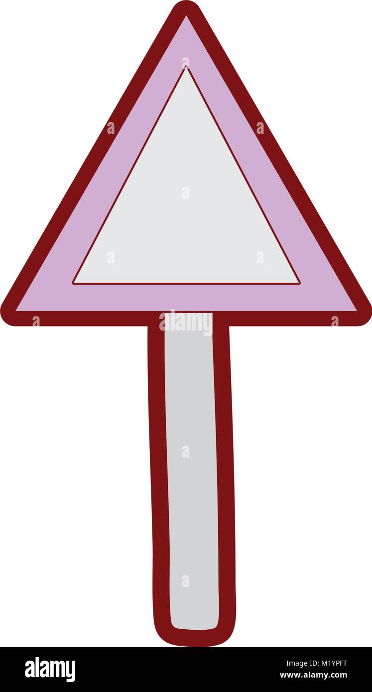line color triangle warning metal notices frame Stock Vector Image ...