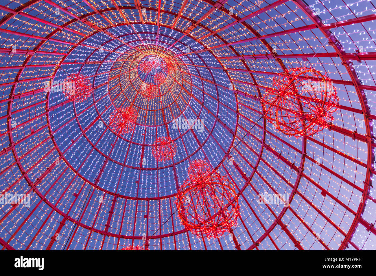 Funchal madeira christmas portugal madeira abstract red lights inside a ...