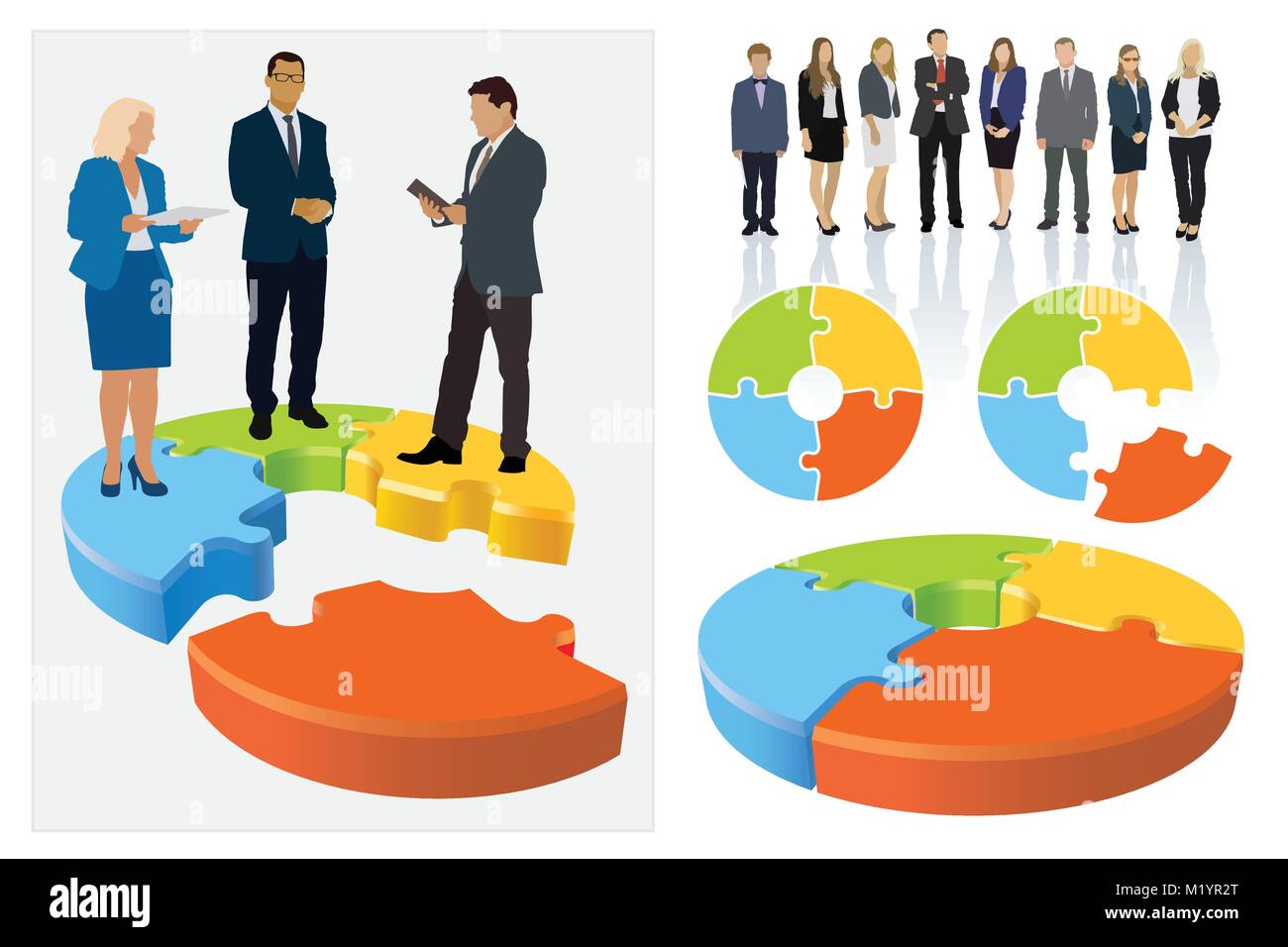 Create your own business team. Design elements. Businesspeople are ...