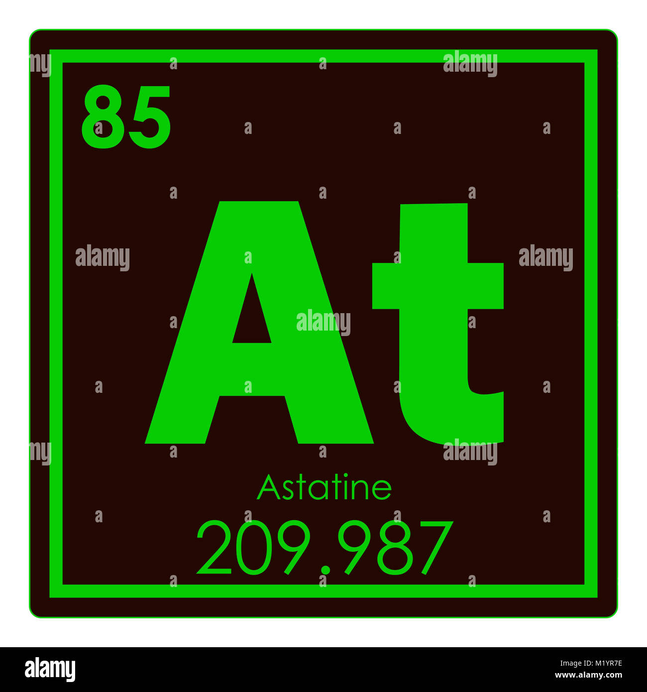 Astatine chemical element periodic table science symbol Stock Photo - Alamy