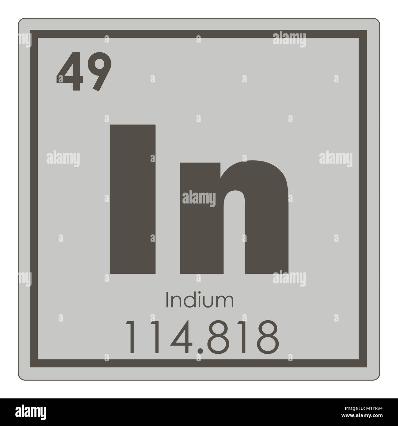 Indium periodic table hi-res stock photography and images - Alamy