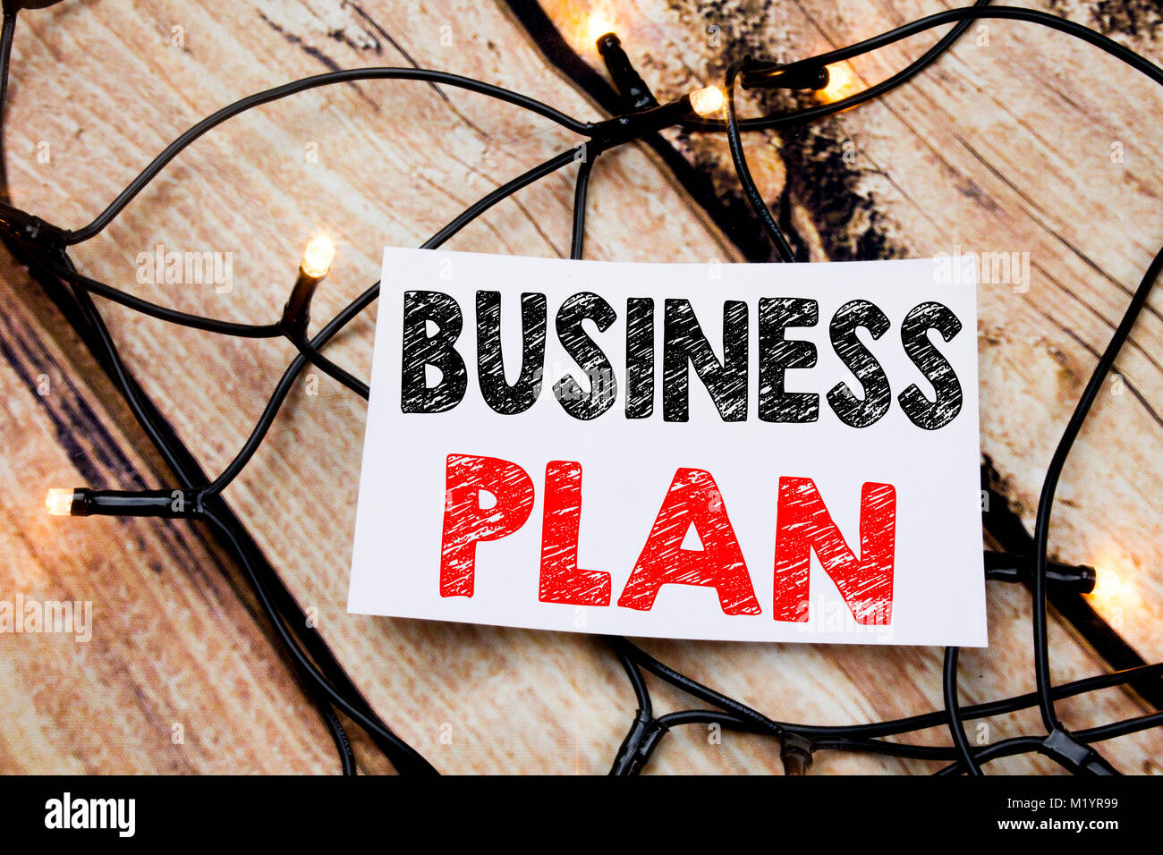 Handwritten text caption showing Business Plan Planning. Business ...