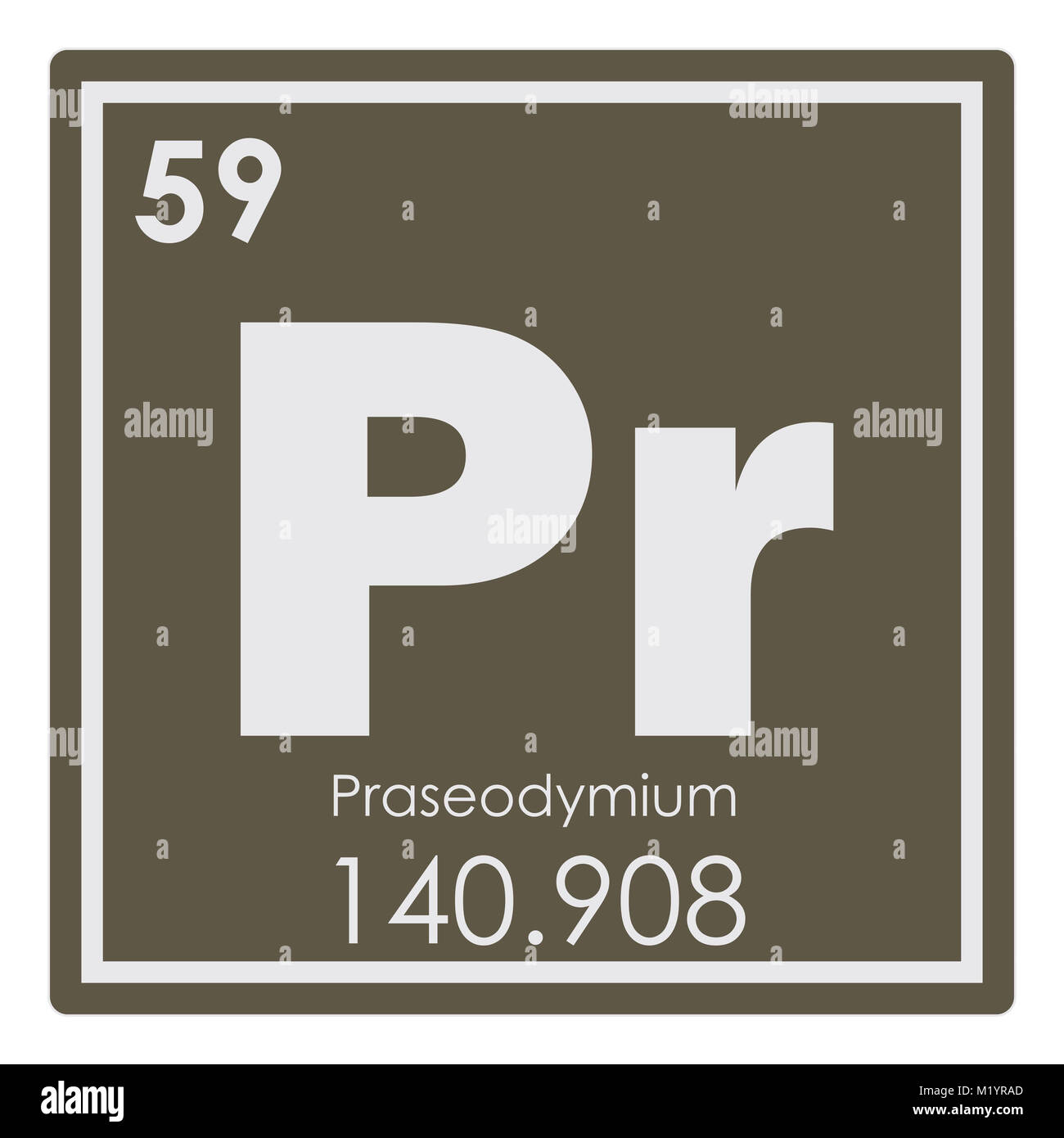 Praseodymium chemical element periodic table science symbol Stock Photo ...