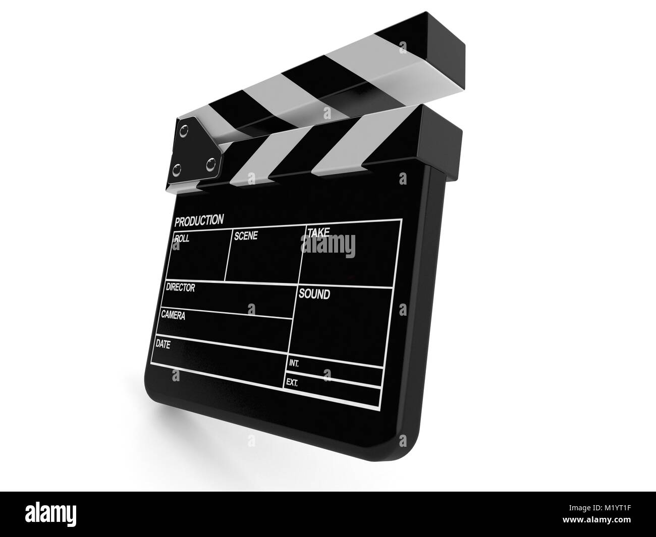 Film slate isolated on white background Stock Photo - Alamy