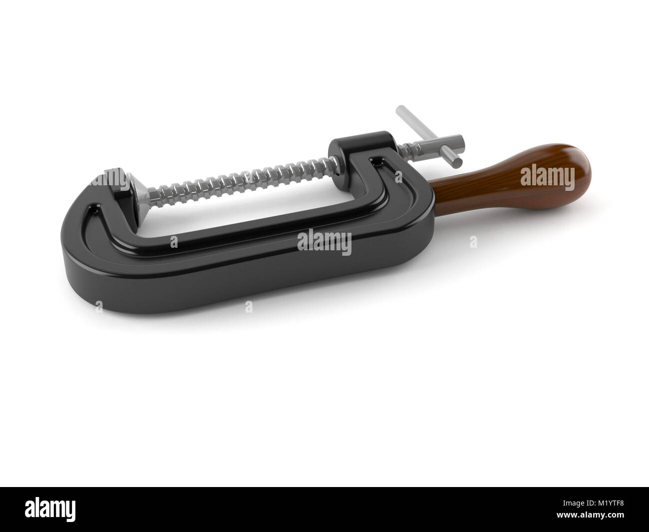 Clamps isolated on white background Stock Photo - Alamy