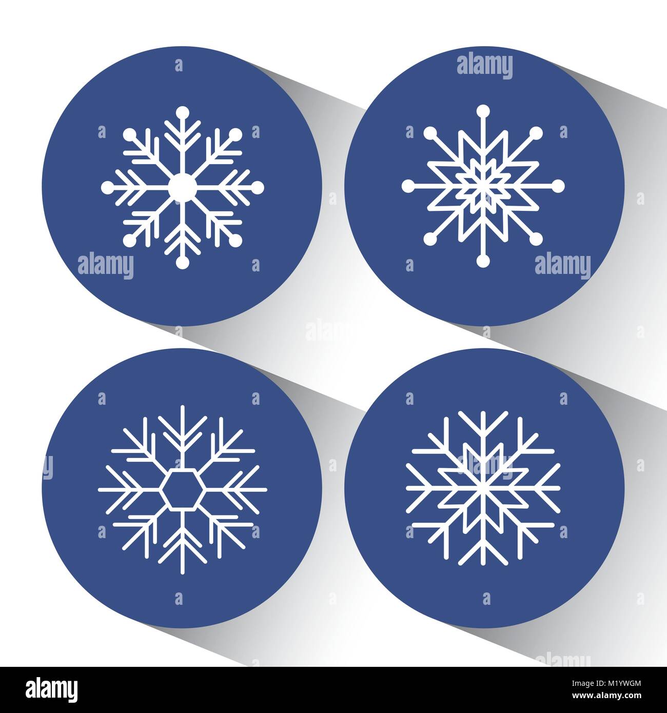 Snowflakes icon set Stock Vector Image & Art - Alamy