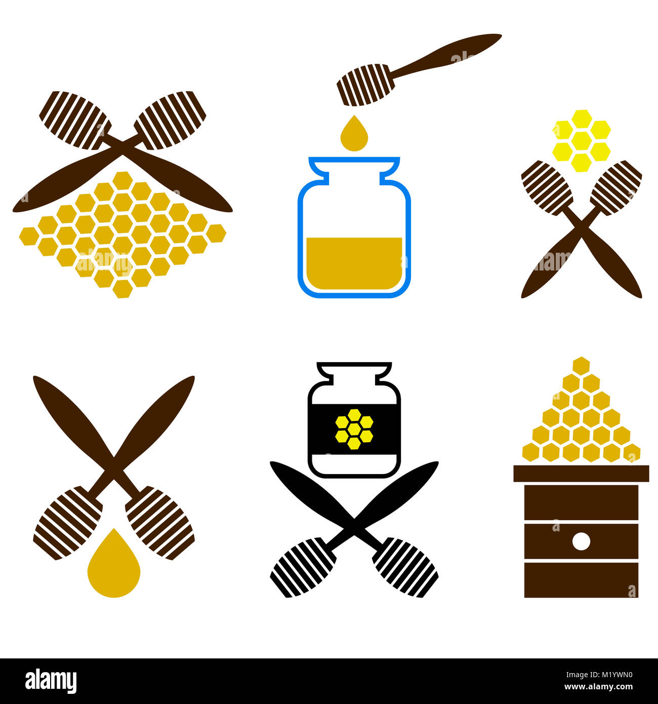 Honey dipper silhouette Cut Out Stock Images & Pictures - Alamy