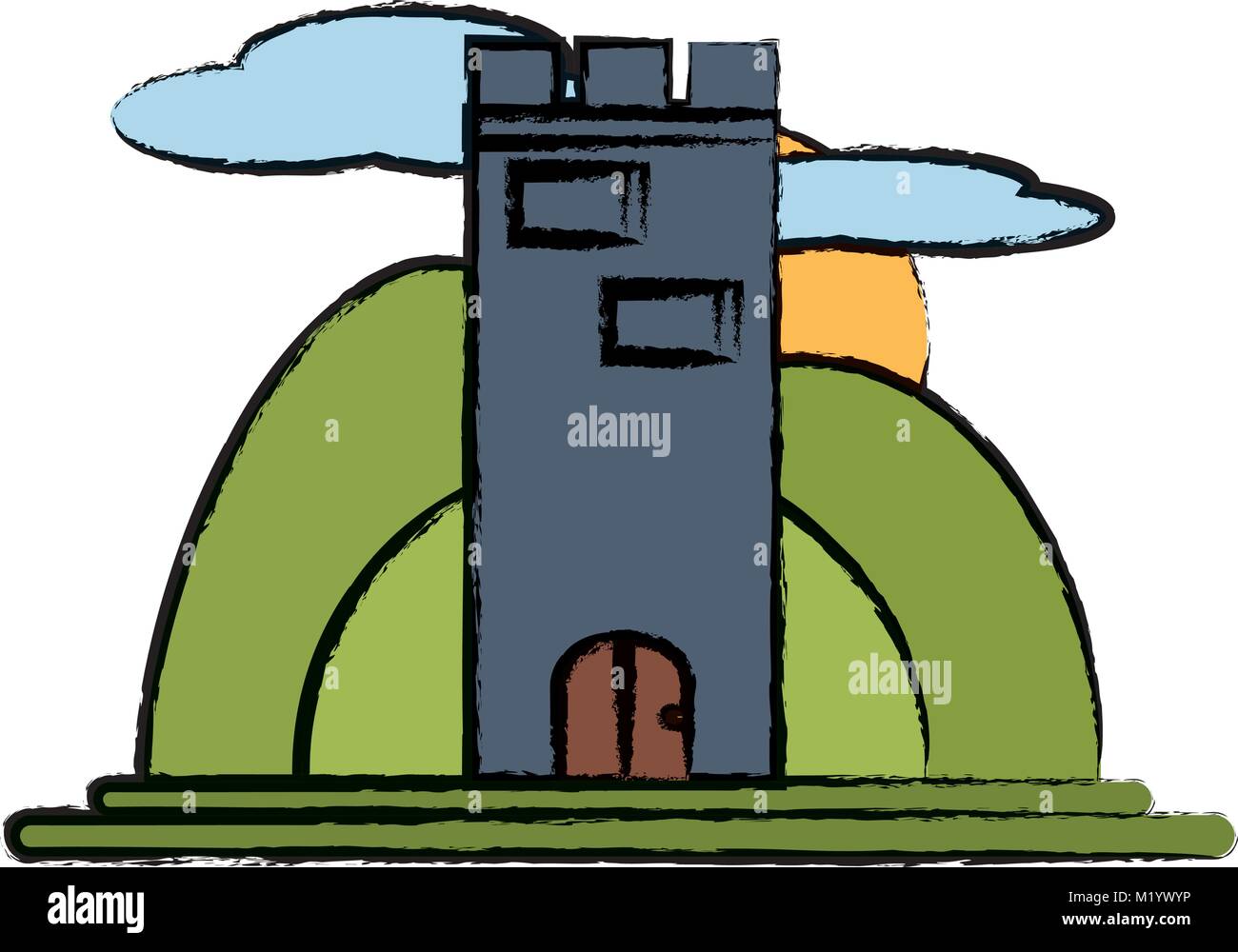 Medieval castle tower icon Stock Vector Image & Art - Alamy