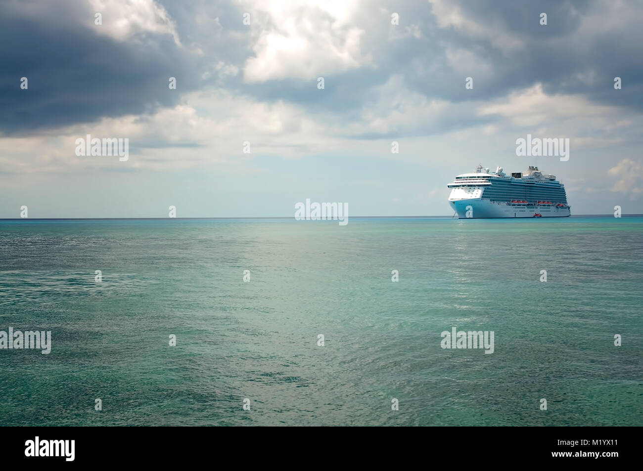 Cruise ship in the open ocean Stock Photo - Alamy