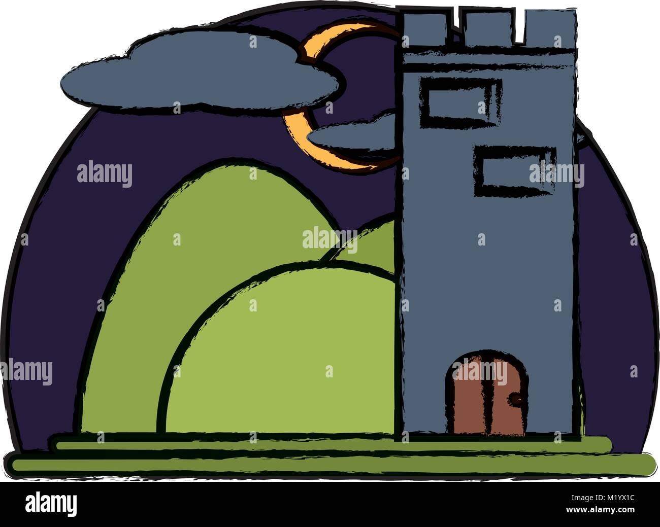 Medieval castle tower icon Stock Vector Image & Art - Alamy