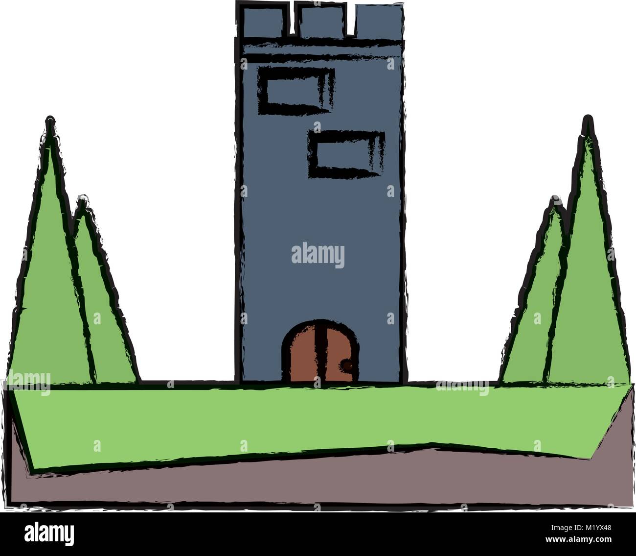 Medieval castle tower icon Stock Vector Image & Art - Alamy