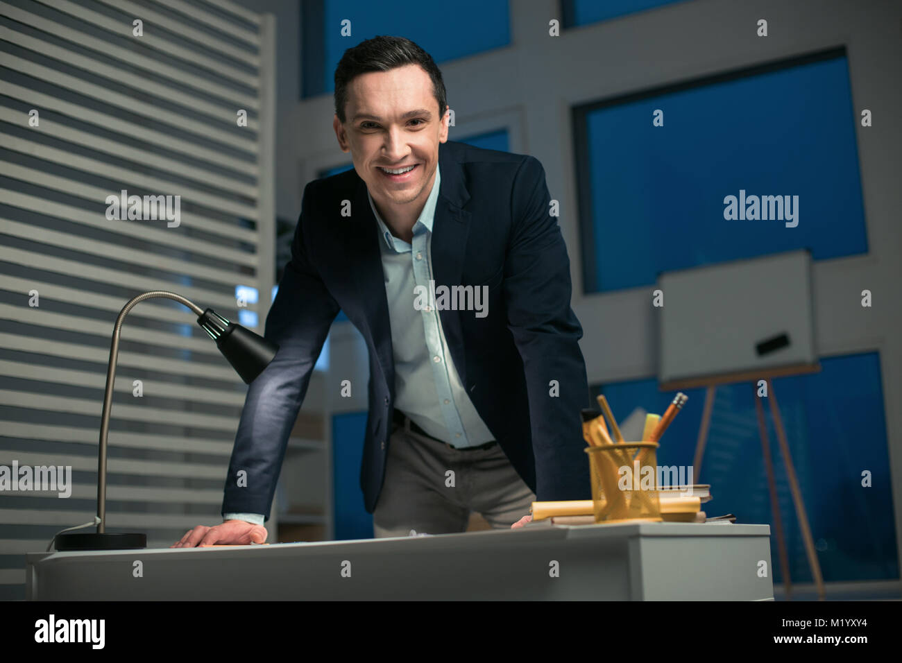 Happy man finding solution person hi-res stock photography and images ...