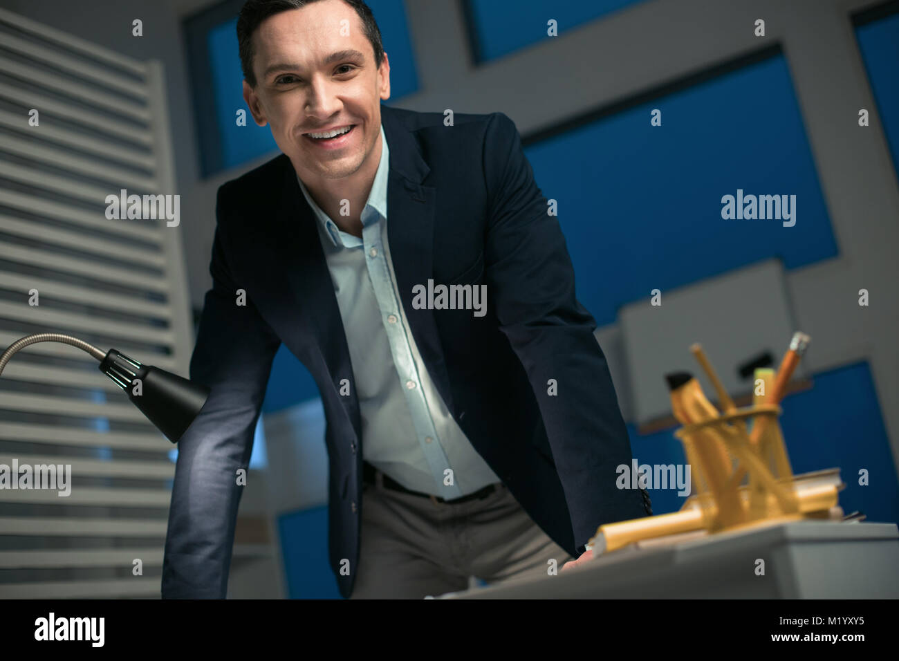 Good looking male engineer eager to create Stock Photo - Alamy