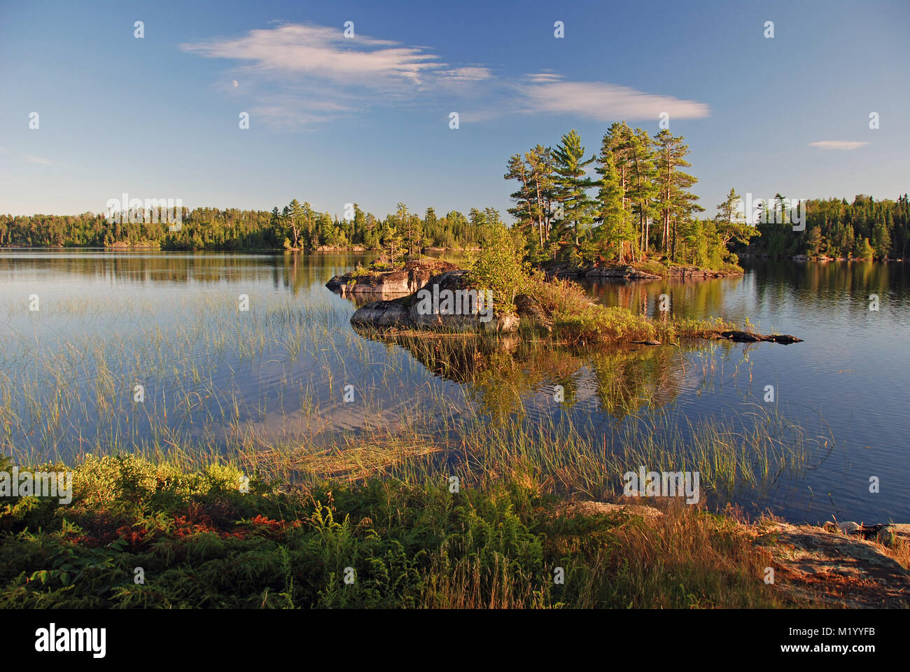 This picture is taken of Saganagons Lake in Quetico Provincial Park ...