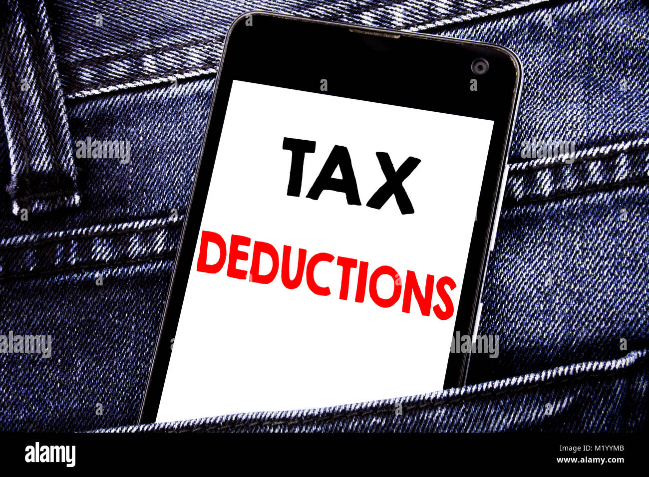 Writing text showing Tax Deductions. Business concept for Finance ...