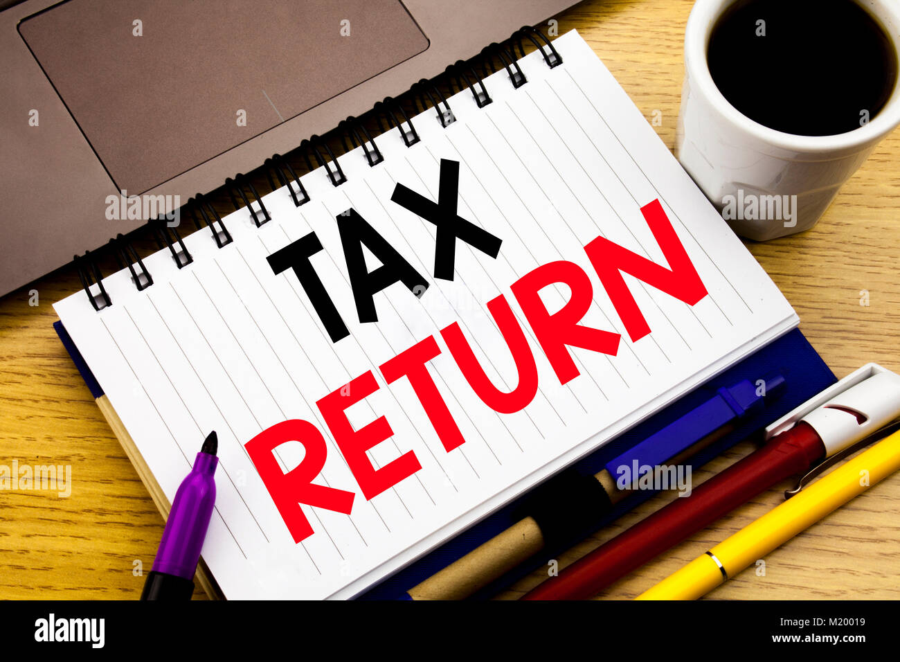 Tax Return. Business concept for Accounting Money Return written on ...