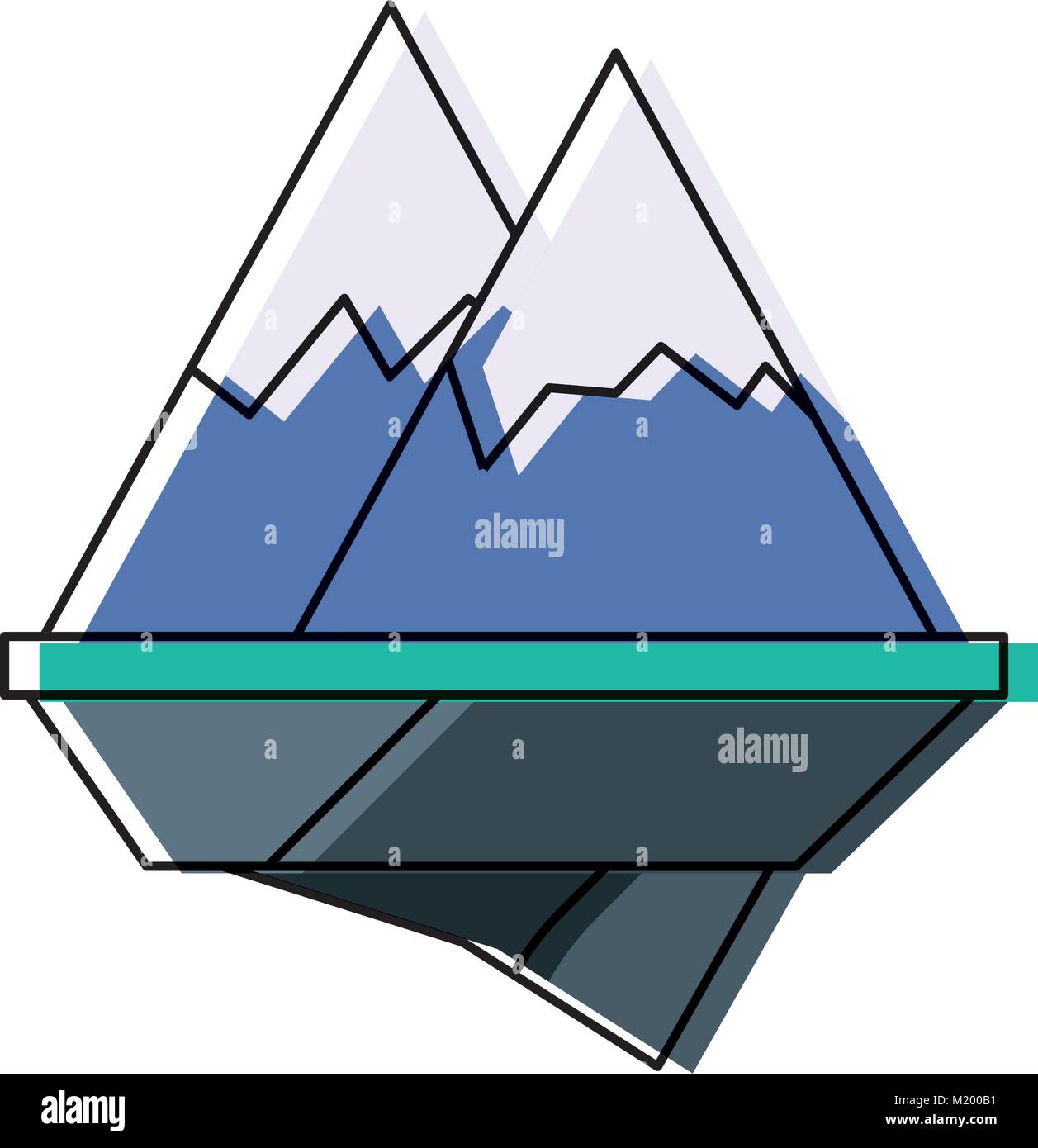 Landscape view swiss mountains Stock Vector Images - Alamy