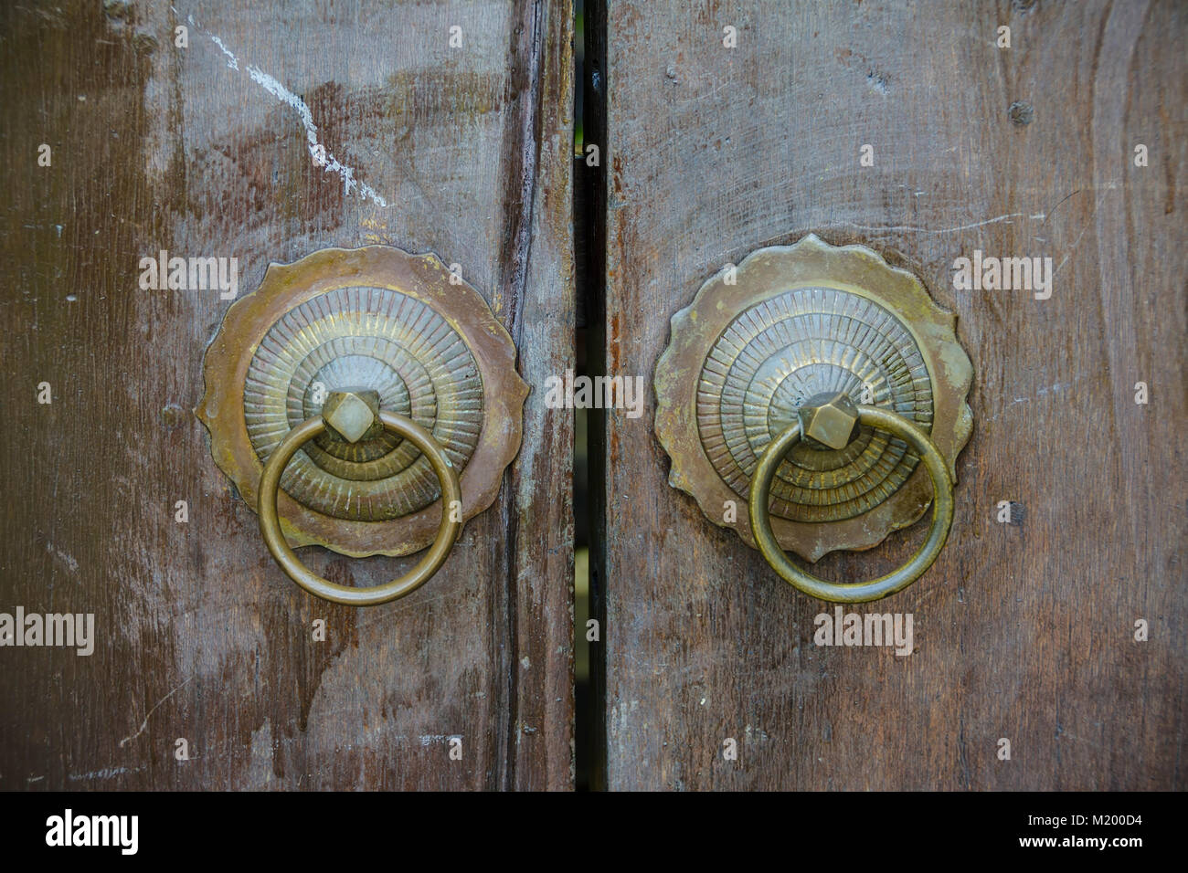 Ancient door handle - Traditional ancient wooden door handle Stock ...